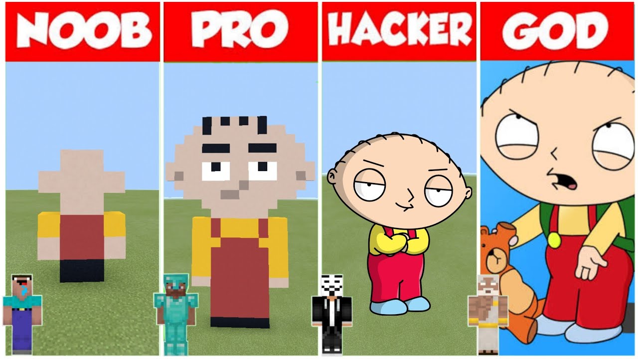 NOOB vs PRO vs HACKER vs GOD: STEVE (FamilyGuy) Batalla Minecraft - YouTube