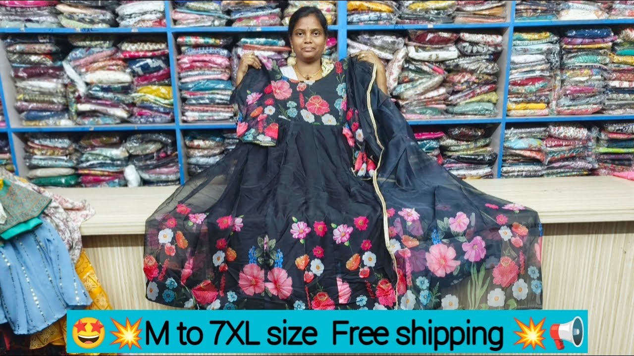 🥳💥New Arrivals M to 7XL free shipping heavy Georgette Aaliya cut model ...