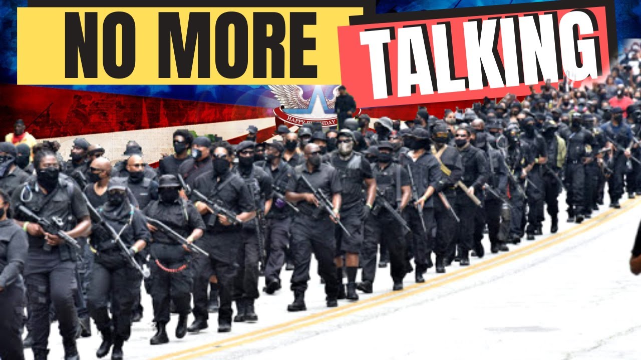 Black Militia (NFAC) armed protest in Stone Mountain Park on July 4th ...