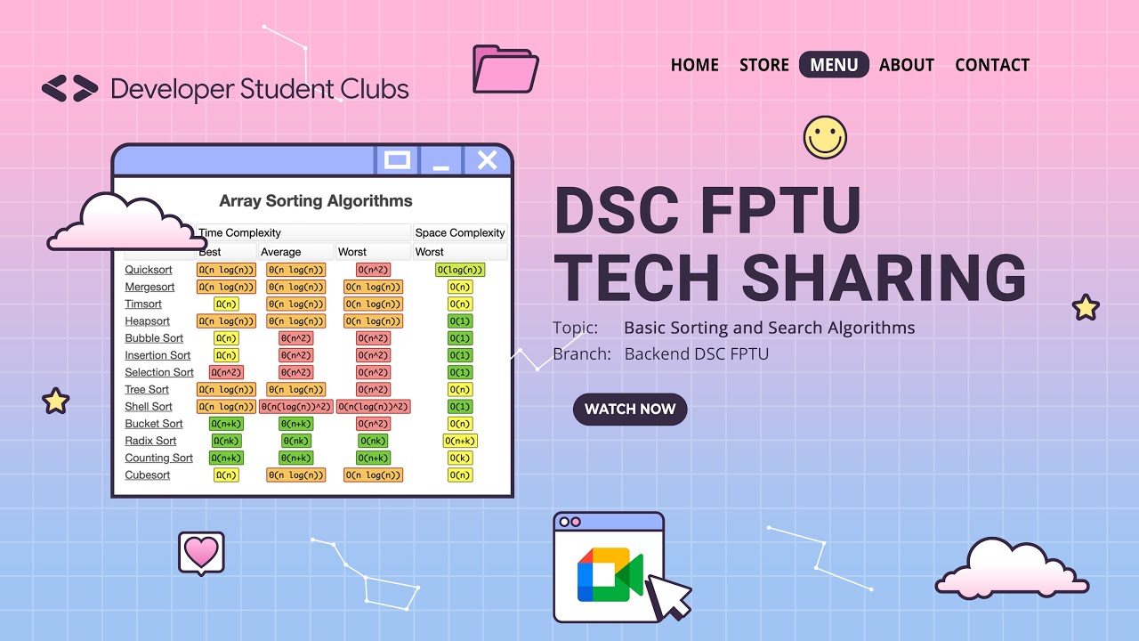 DSC FPTU Technical Sharing SS1: Sharing about Algorithm, Basic Sorting and Search Algorithm ...