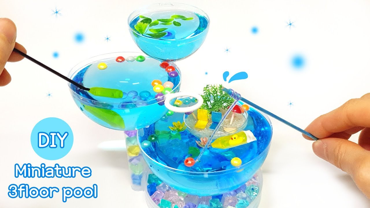 DIY Real Miniature swimming pool #2 - 3 floor swimming pool ! - YouTube