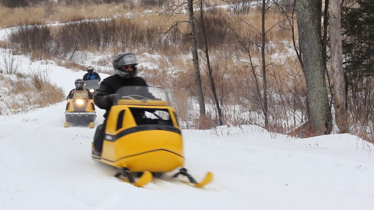 Tired Iron Vintage Snowmobile ride - YouTube