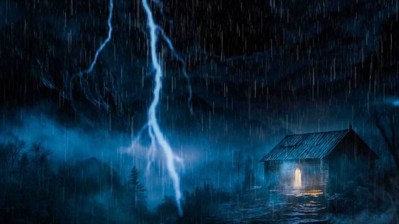 Storm Sounds with Rain, Lightning and Strong Thunder for Sleep, Absolute Relaxation - YouTube
