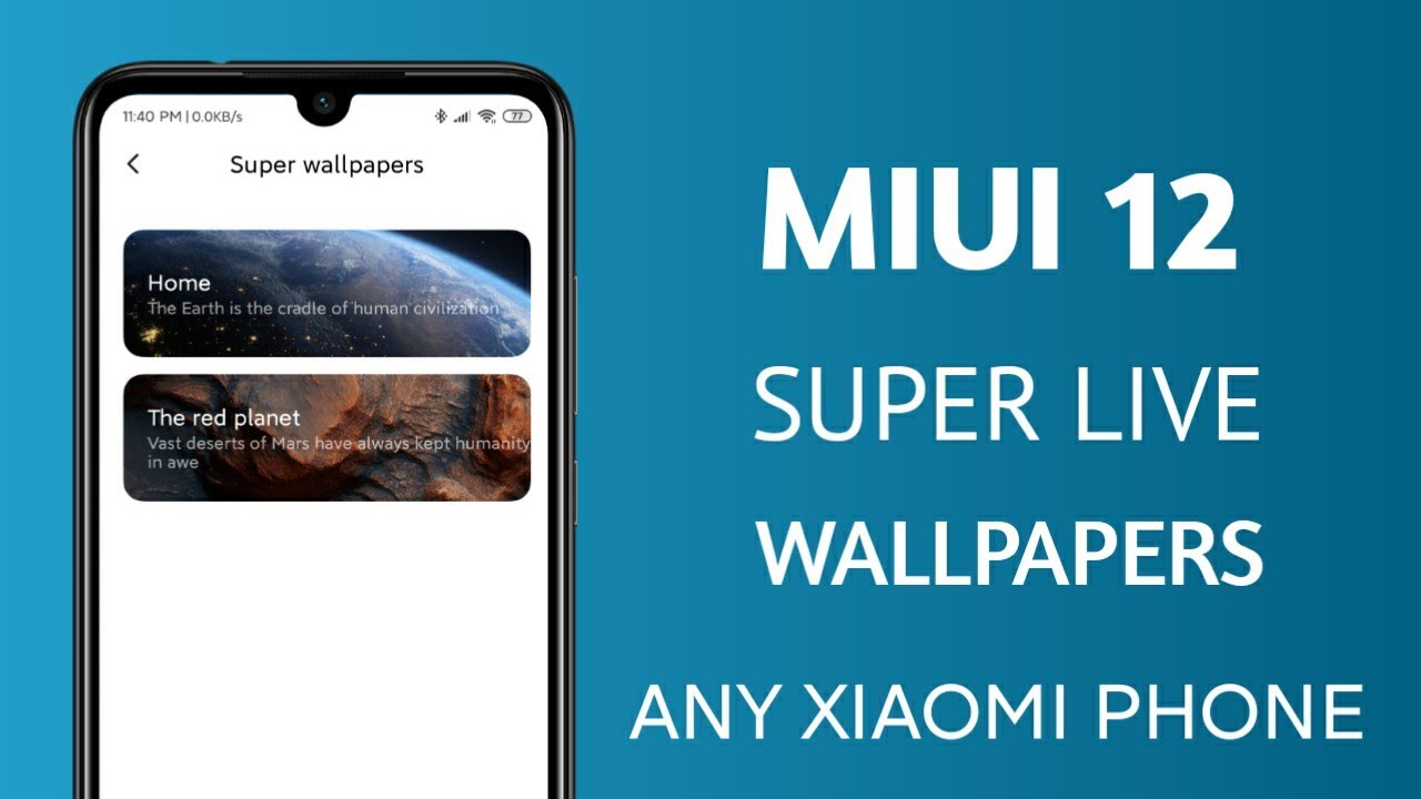 Super Live Wallpapers in any Xiaomi Phone | Miui 12 Amoled Wallpapers 🔥 - YouTube