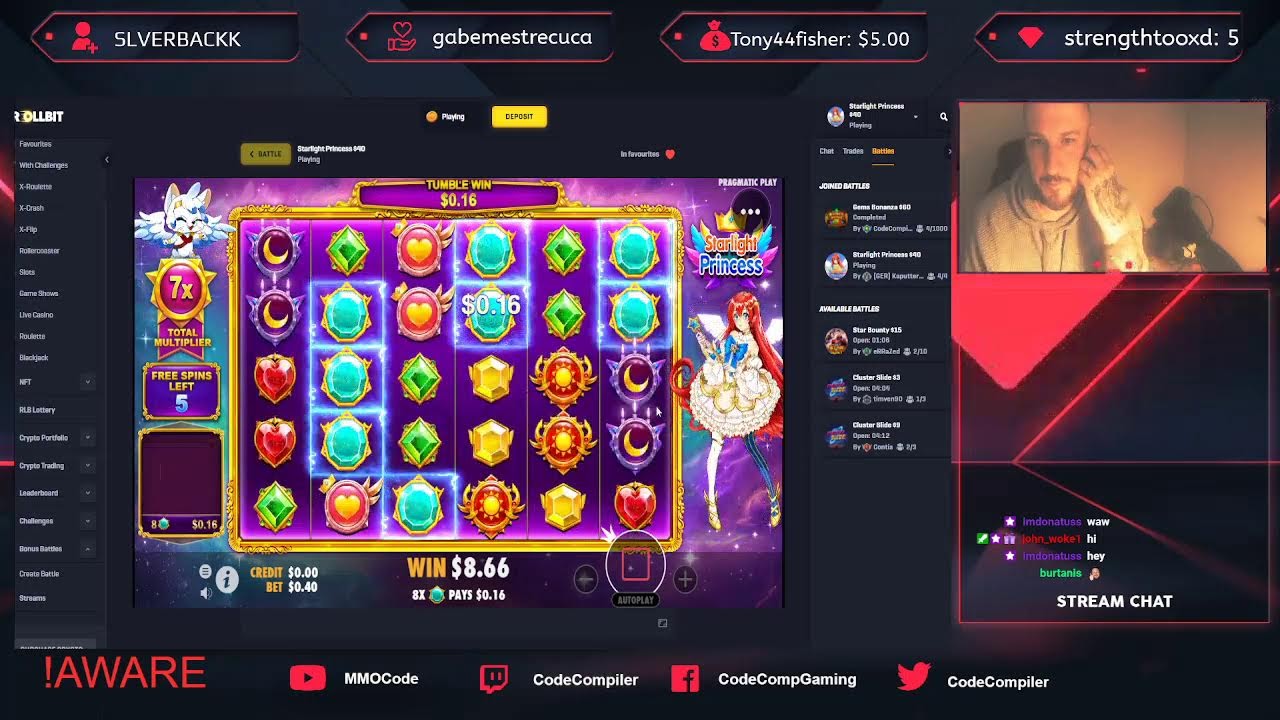 Spinning Slots on Rollbit 18+ Giveaway?! !CAYC - YouTube