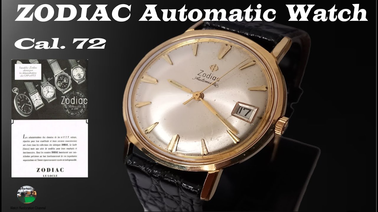Vintage 60s Zodiac Automatic Watch Cal 72 Service - YouTube