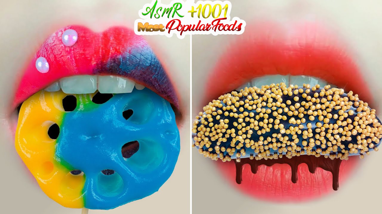 ASMR +1001 Most Popular Foods - 1 Hours EMOJI FOOD EATING CHALLENGE ...