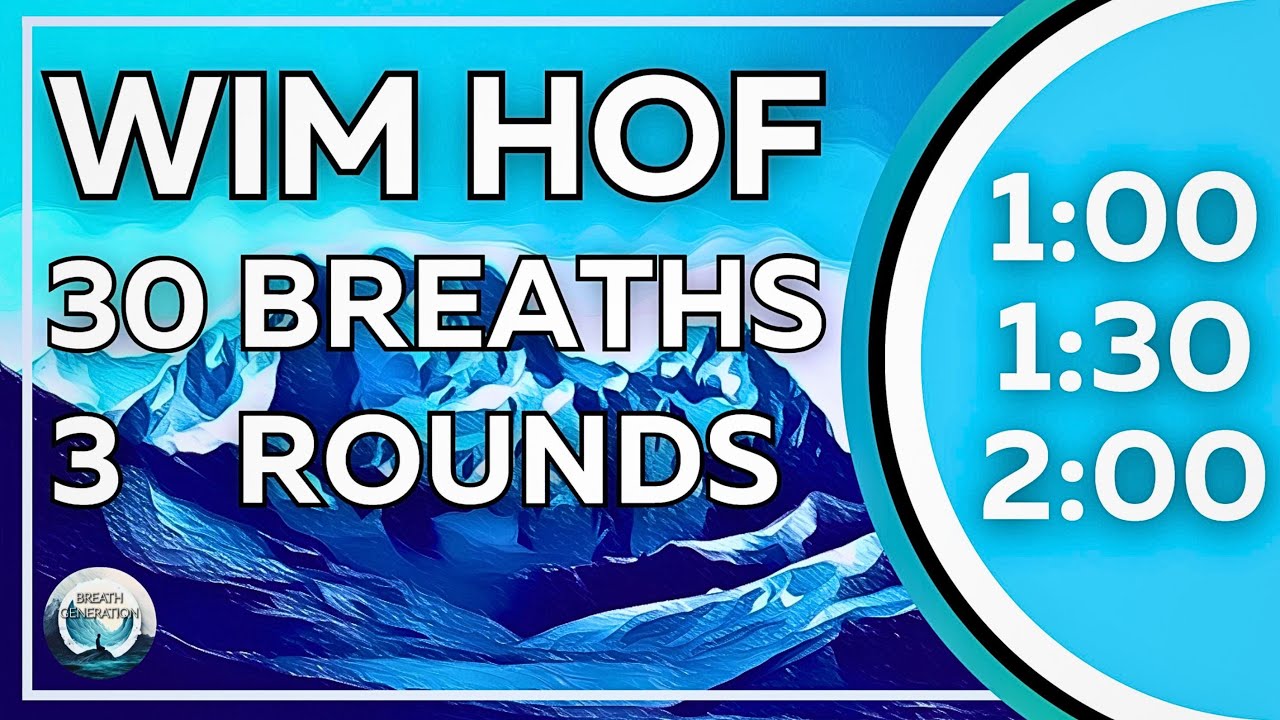 WIM HOF Guided Breathing Technique | 3 Rounds - Beginner Version - YouTube