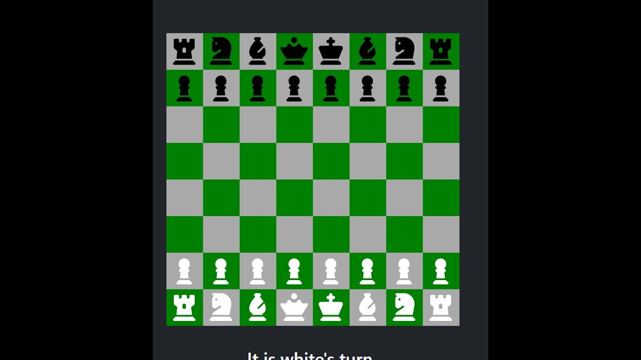 Chess Using Html Css And Javascript Youtube 2739