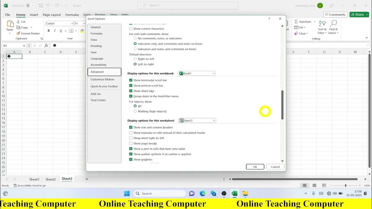 how to fix if sheet tab not showing in excel - YouTube