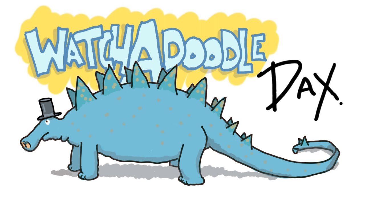 Drawing A Big Blue Dinosaur - YouTube