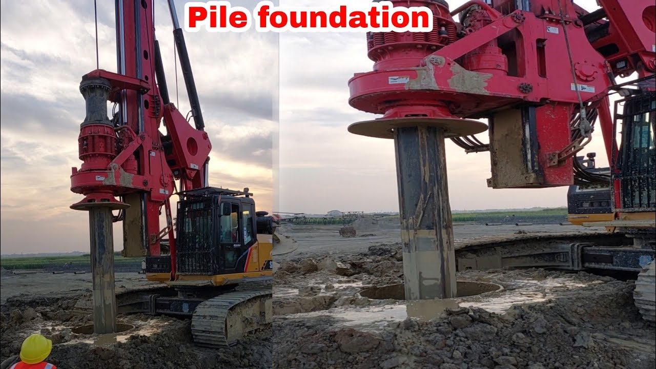 Pile foundation Pier Bridge Construction | Pile foundation work Step by ...