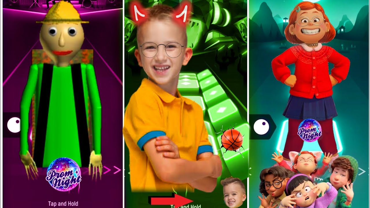 Baldi's Basics🆚Vlad&Niki play🆚 with ball Tiles Hop Edm |Click On This👆🔥 ...