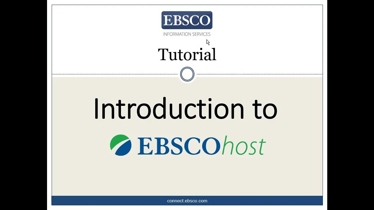 Introduction to EBSCOhost (Hebrew) - YouTube
