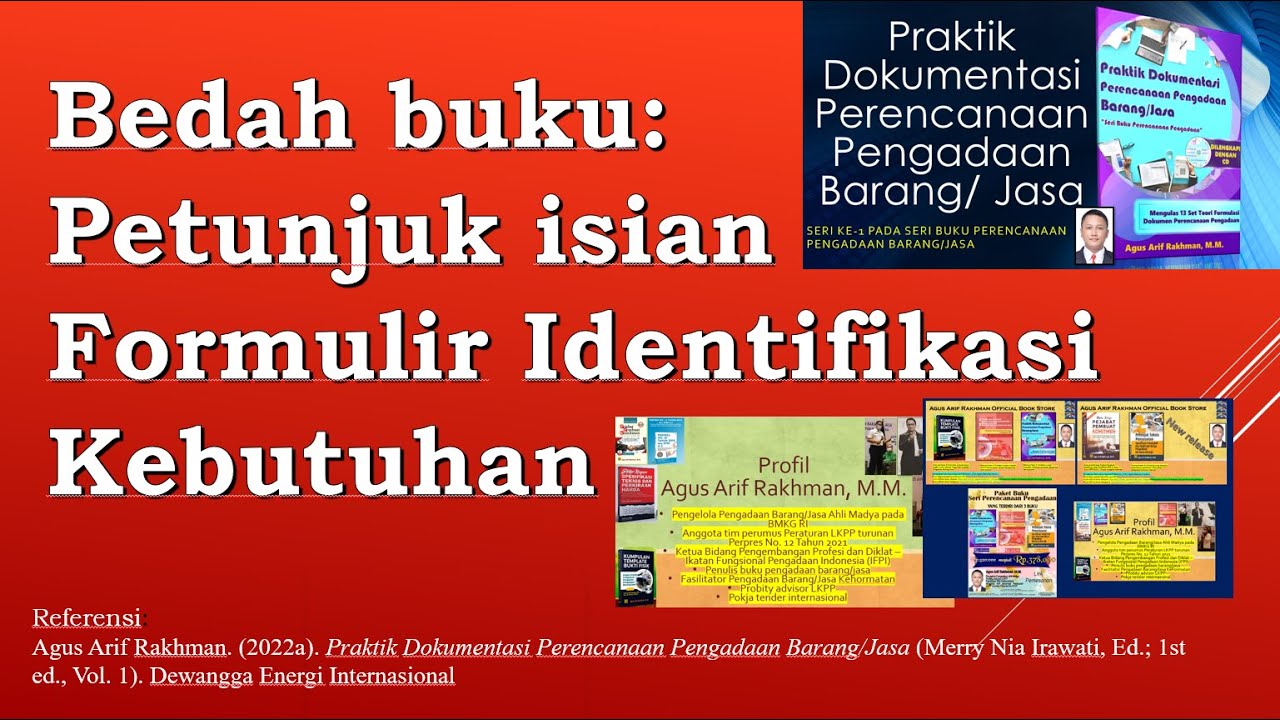 Cara mengisi Formulir Identifikasi Kebutuhan - Barang (bedah buku ...