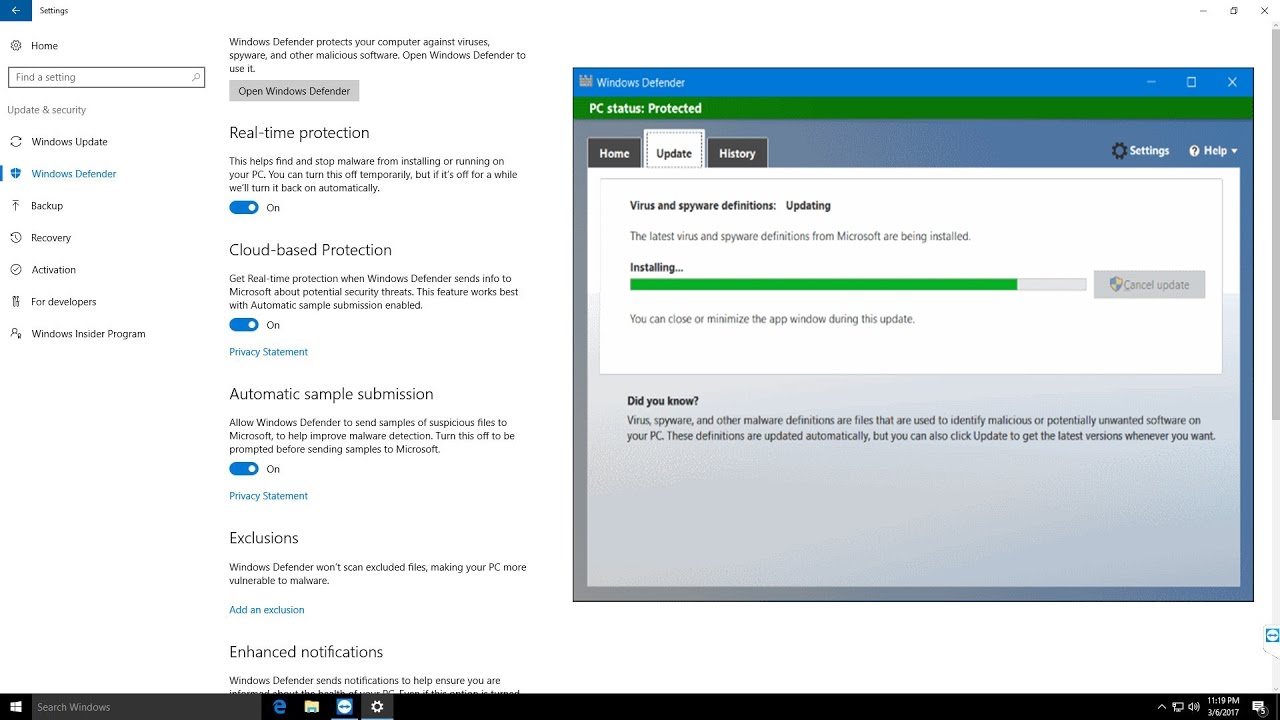 How to Add Exclusion of Files in Windows 10 Defender - YouTube
