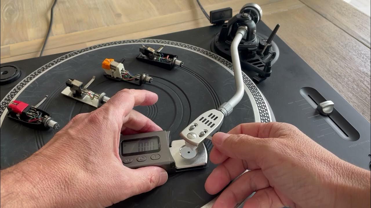 Réglage de la force d'appui d un diamant pour platine vinyle avec une balance de précision - YouTube