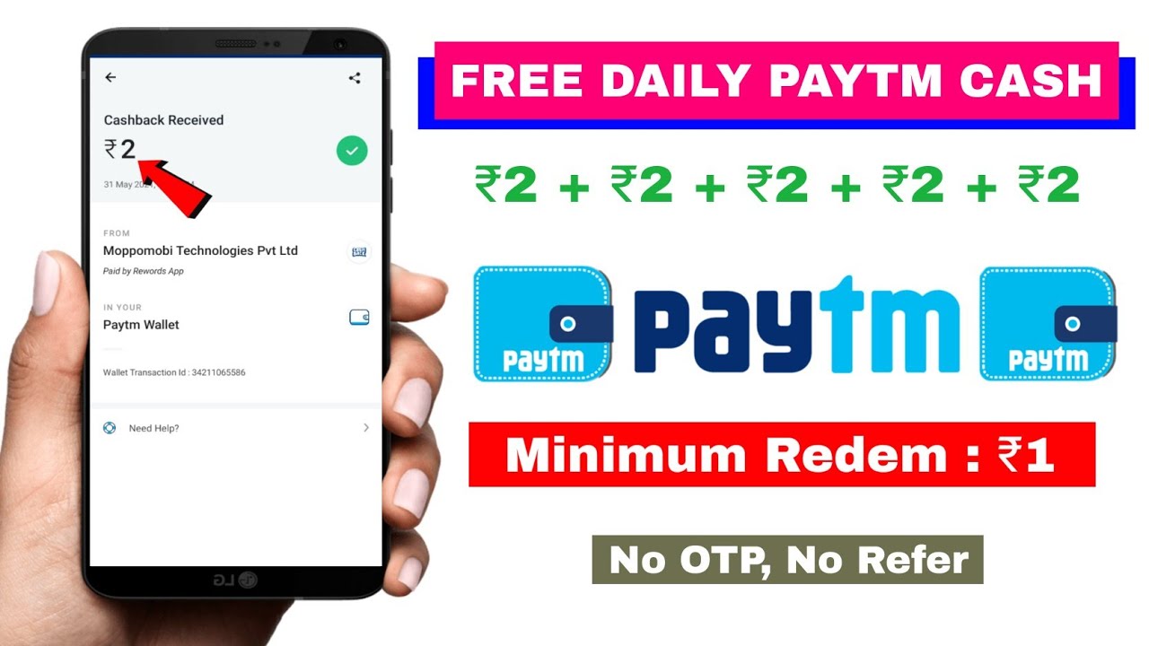 Sign Up=2₹🔥Instant Redeem Paytm Cash App | New Earning App 2021 Today ...