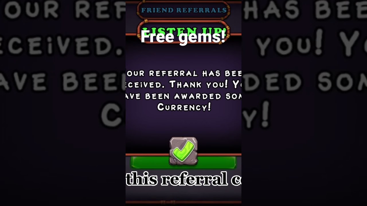 Free Gems Referral Code - My Singing Monsters - YouTube