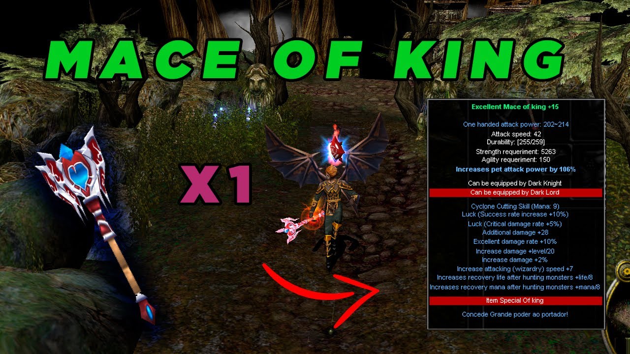 Como adicionar Mace Of King no seu Mu Online + Bonus Final - YouTube
