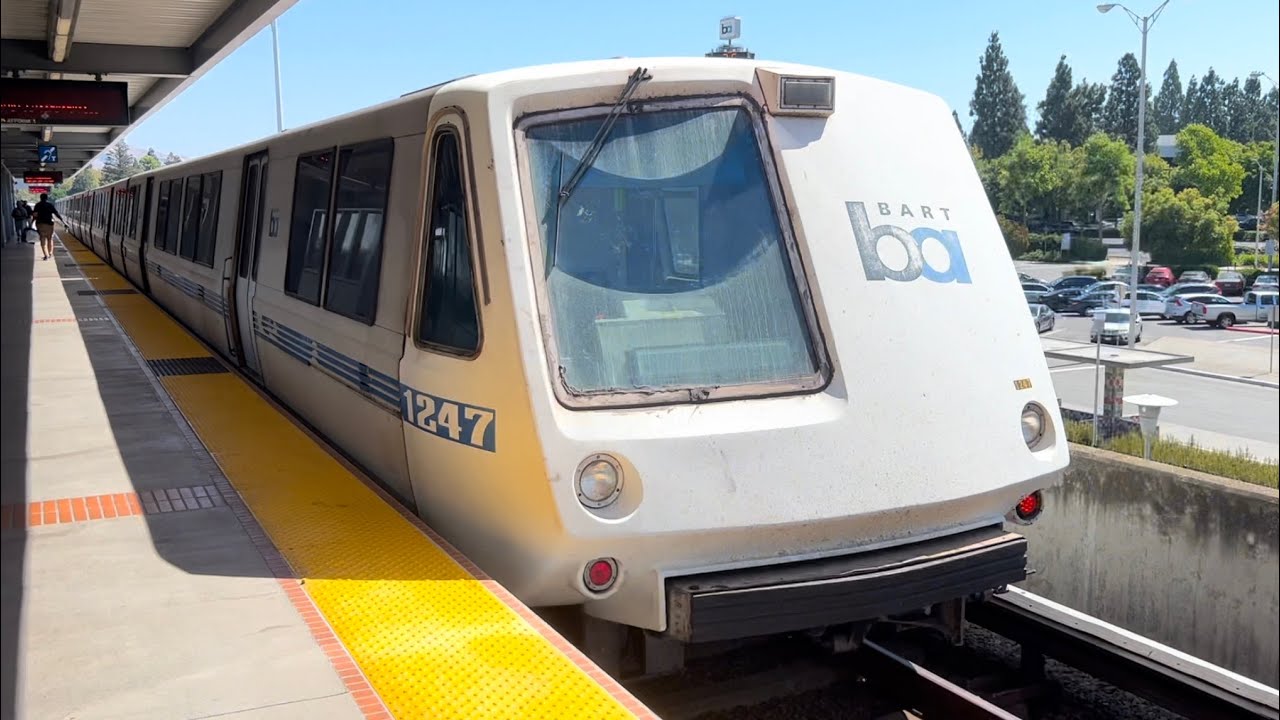 Riding The Bart Legacy Fleet 6 Car Berryessa Train To Fremont Station