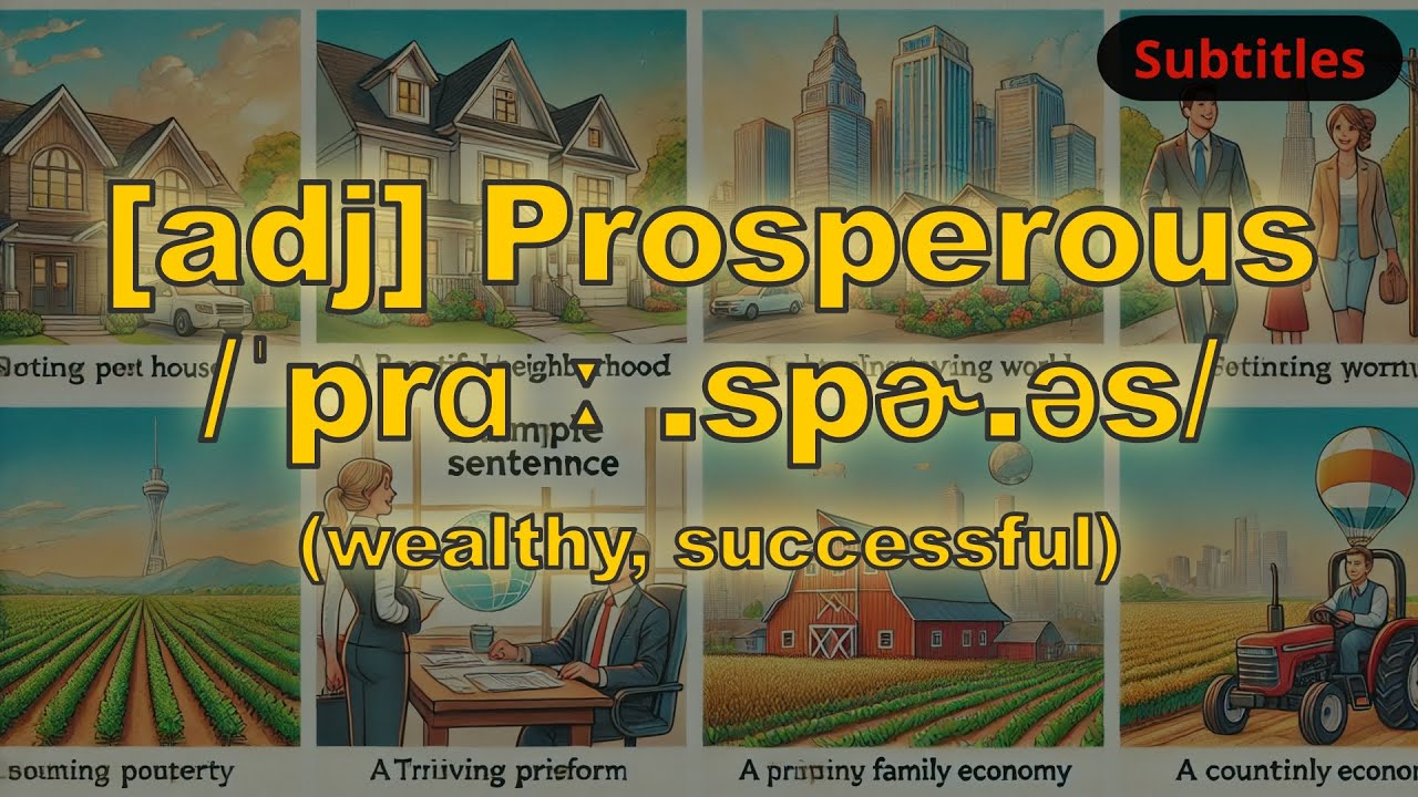 [adj] Prosperous meaning (wealthy, successful) with 5 examples - YouTube