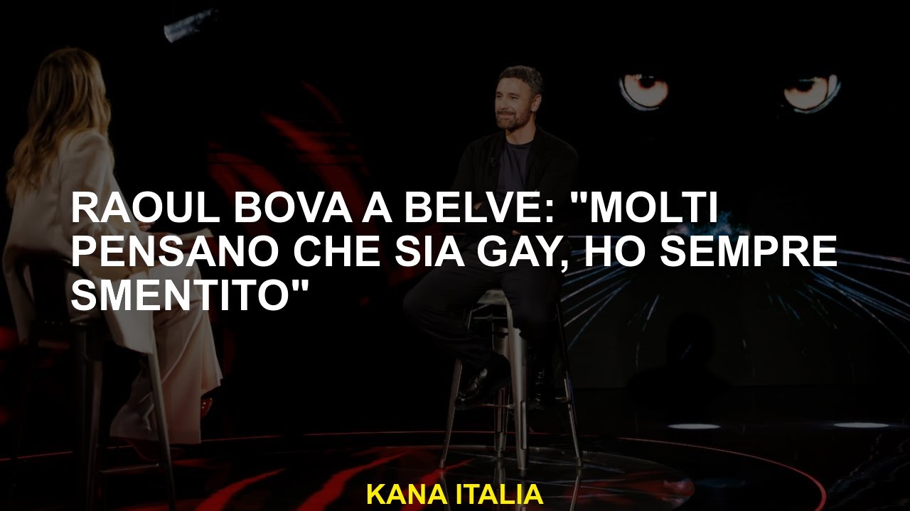 Raoul Bova a Belve "Molti pensano che sia gay, ho sempre negato" - YouTube