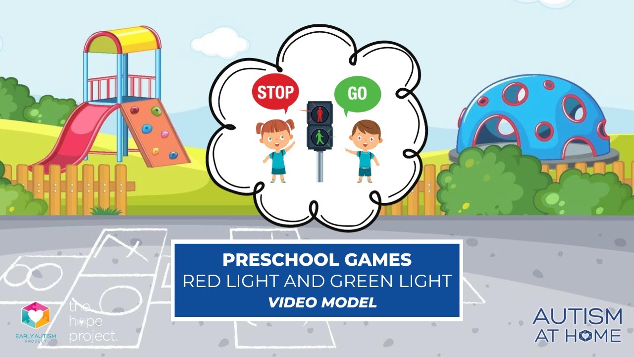 Preschool Games: Red Light Green Light [Video Model] | Autism at Home ...