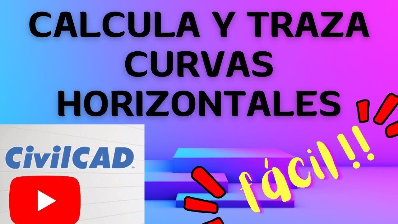 CALCULA Y TRAZA CURVAS HORIZONTALES, FACIL😉 - YouTube