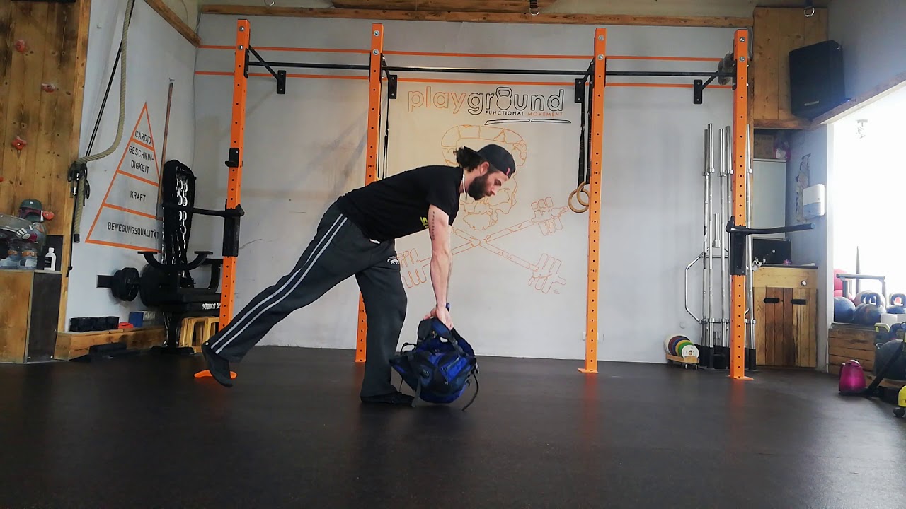 Backpack Single Leg Deadlift alternating - YouTube