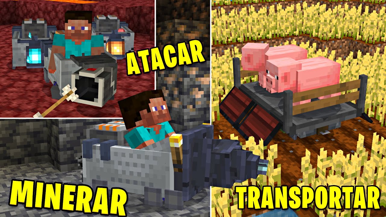 O INCRÍVEL ADDON DE MINECARTS PARA MINECRAFT PE (Bedrock) - YouTube