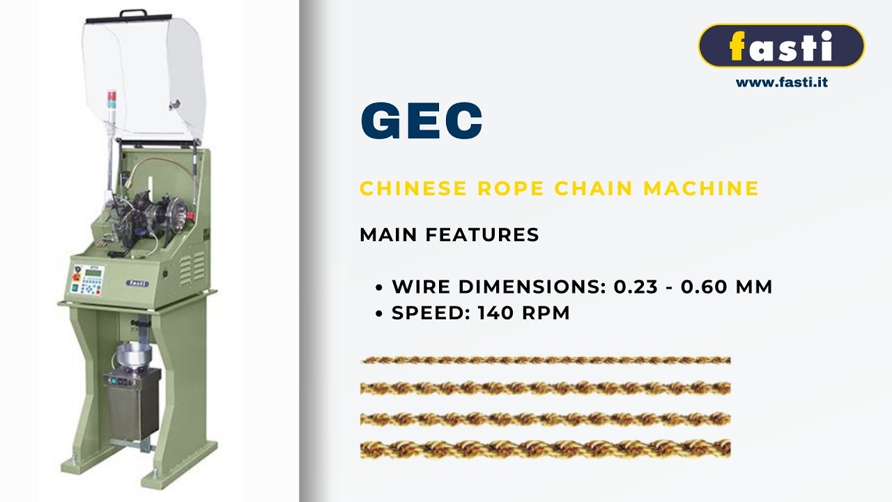 GEC | Chinese Rope Chain Machine - YouTube