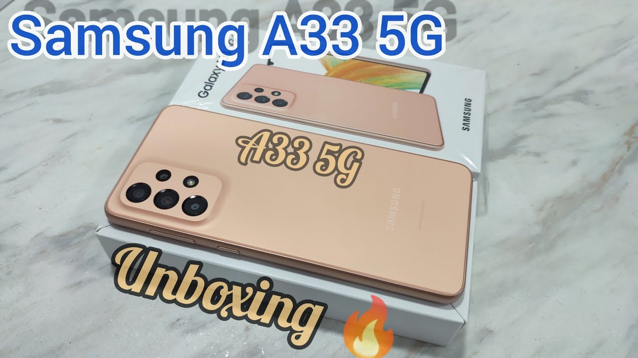 Samsung A33 5G UNBOXING //PEACH 🍑 COLOUR first look impression - YouTube