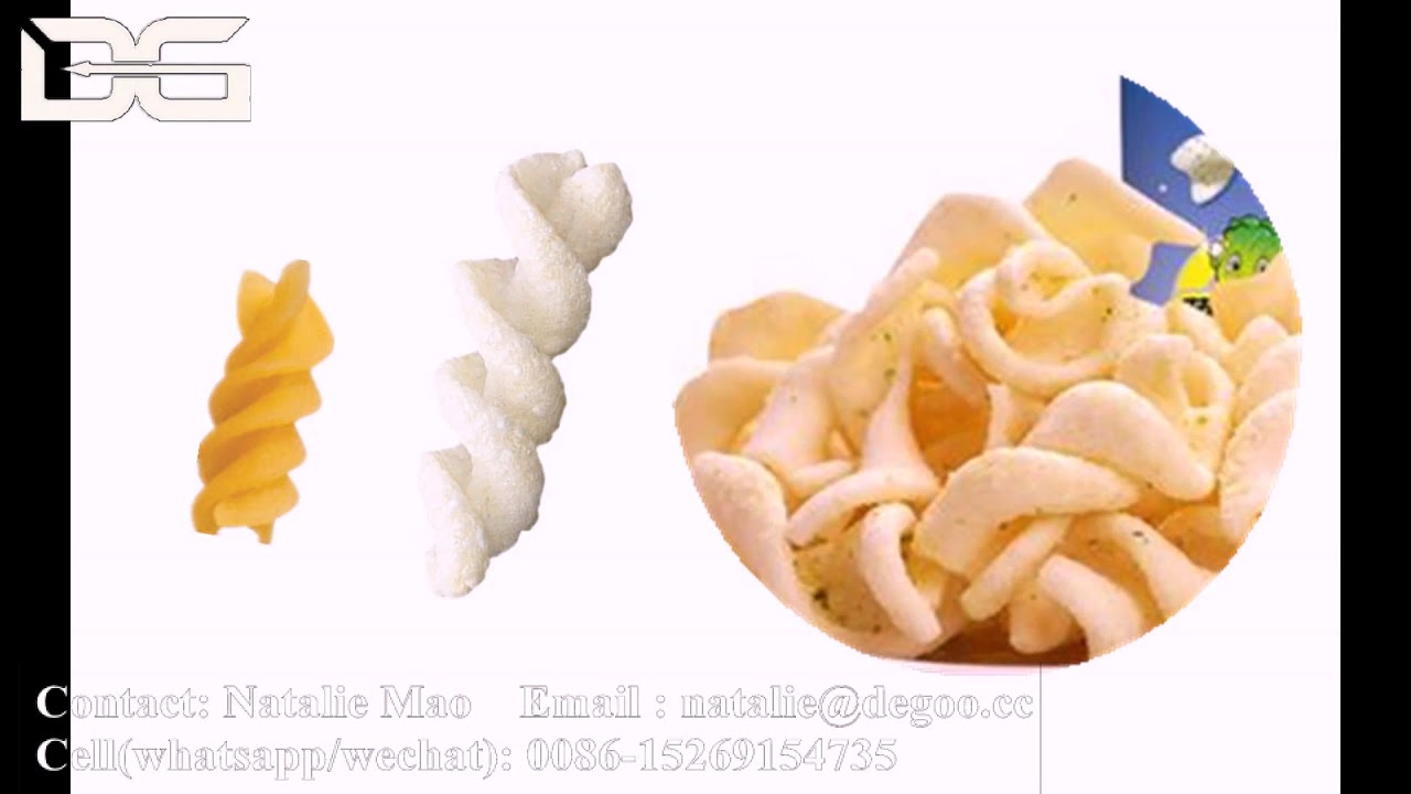 Screw snack pellets extrusion machine potato chips/ wheat chips pellets ...