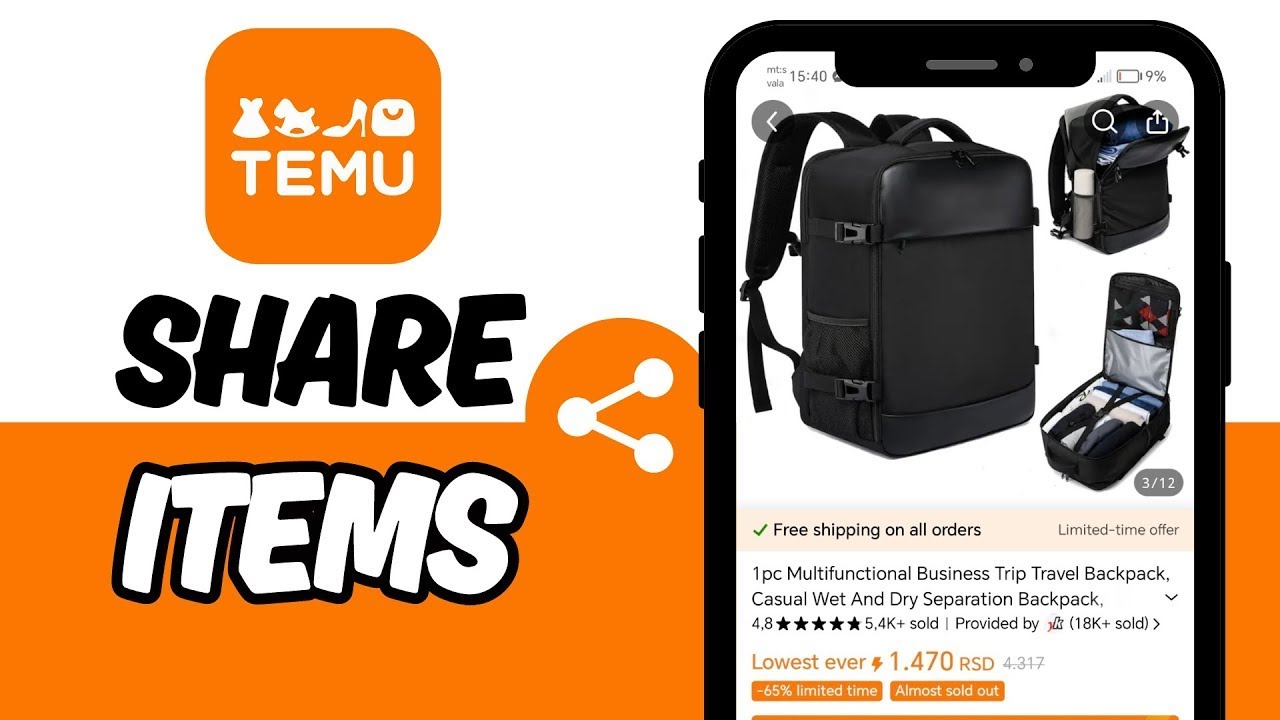 Temu: How to Share Items (Step by Step) - YouTube