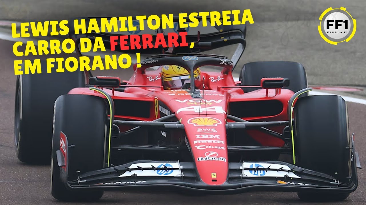 HAMILTON ACELERA PELA PRIMEIRA VEZ O CARRO DA FERRARI NA ITÁLIA ...