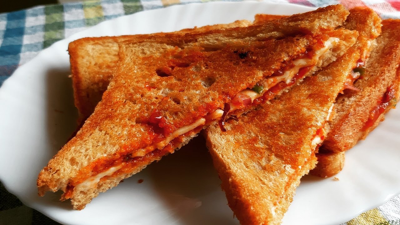 Schezwan Cheese Sandwich | Sandwich Recipe | Easy Sandwich Recipe - YouTube
