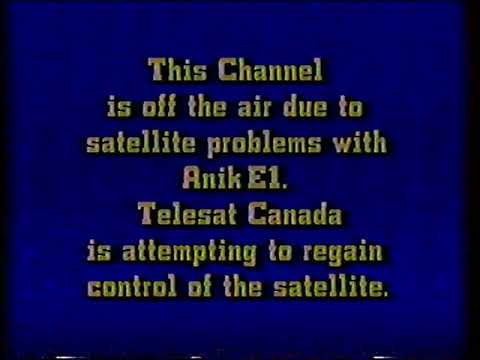 Anik E1 Message: Channel Off Air - 1996-03-26 - YouTube