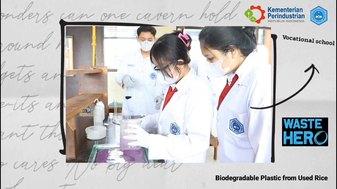 Making Biodegradable Plastic from Used Rice Waste Hero Video from ...