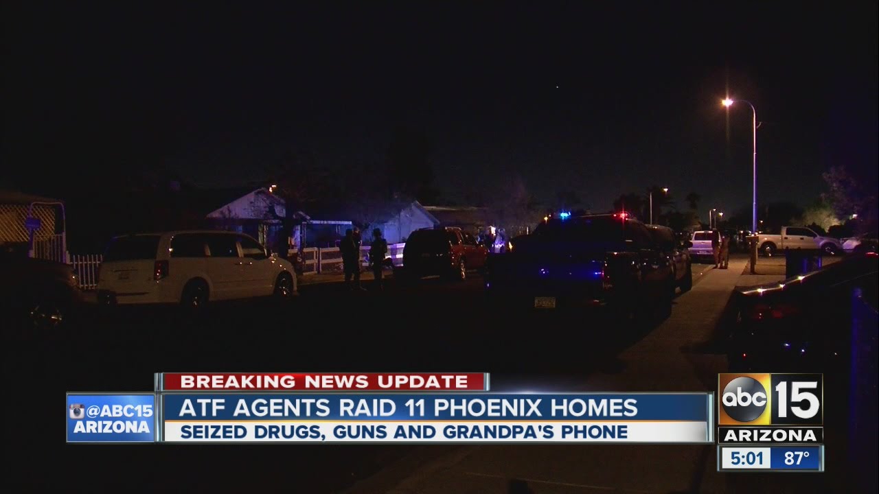 ATF agents raid Phoenix homes - YouTube