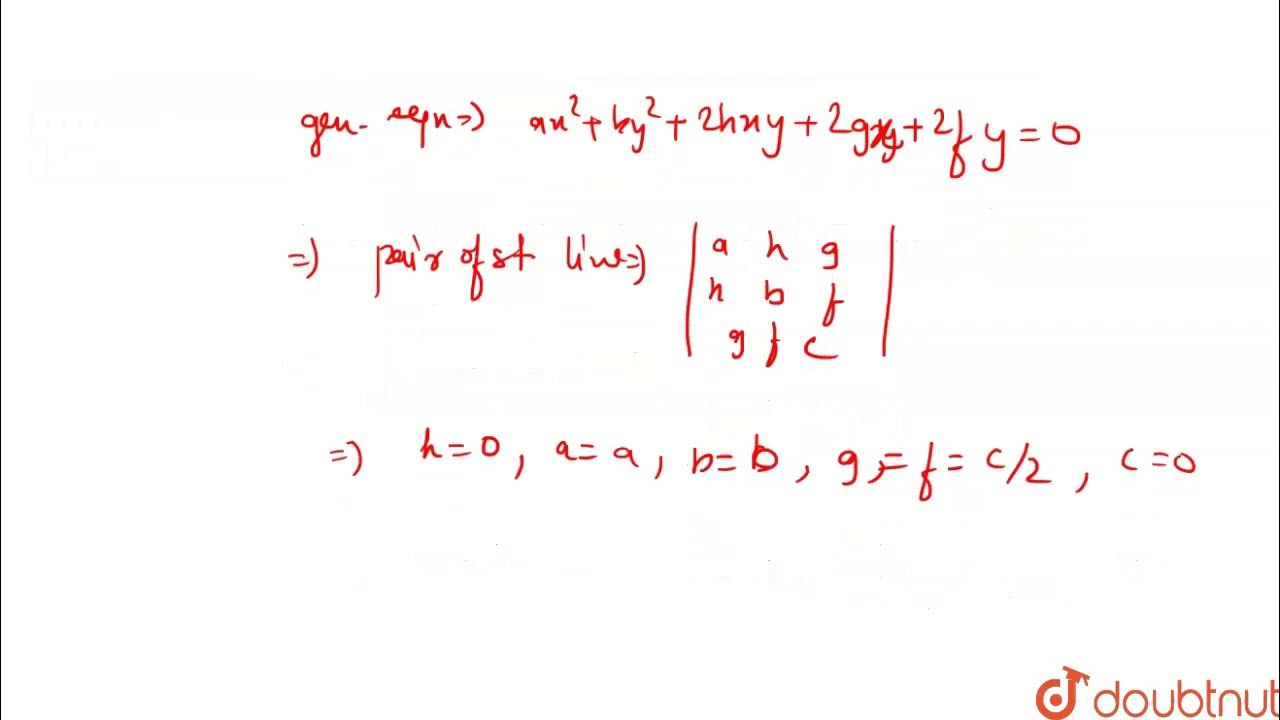 If the equation `ax^2+by^2+cx+cy=0` represents a pair of straight lines ...