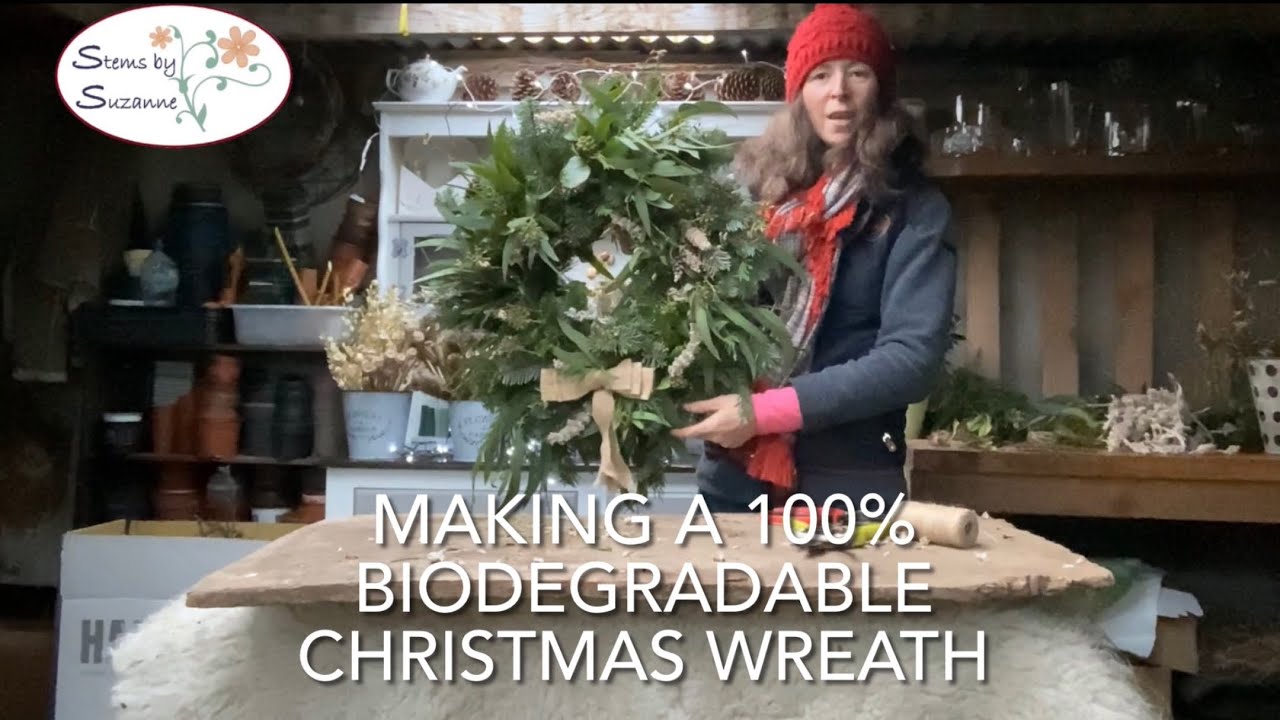 How to make your own Homemade Completely Biodegradable Christmas Wreath ...