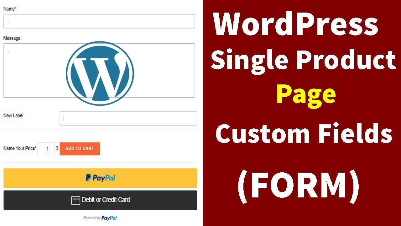 🔥WordPress Single Product Page Custom Fields Form | 🤑Complete Payment ...