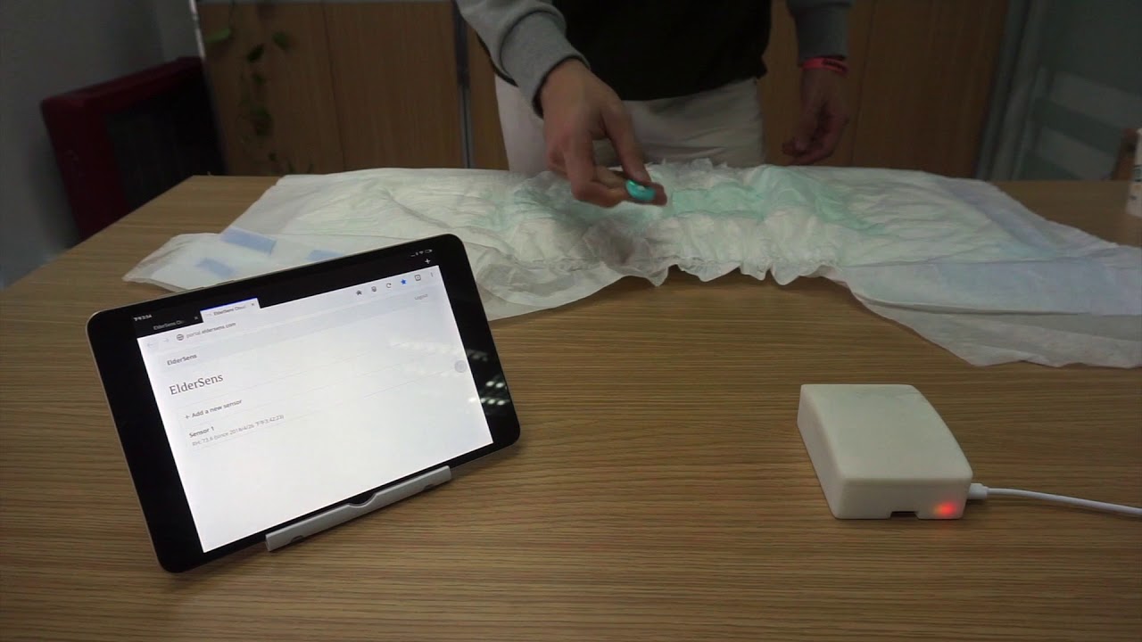DiaperSens Smart Diaper System Tested on European adult diapers - YouTube