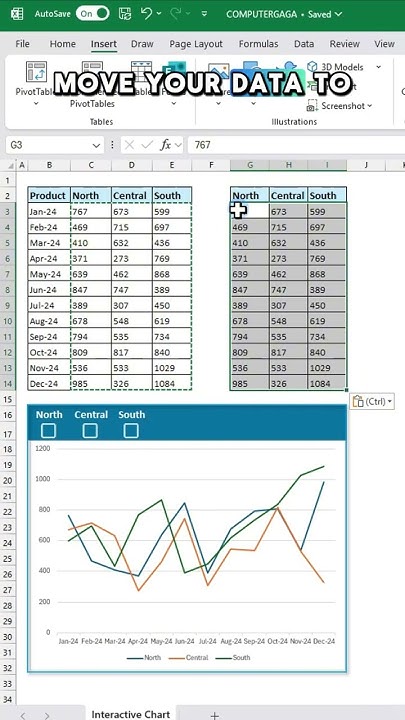 Excel Tips #27: Create Interactive Line Charts in Excel! 📊 - YouTube
