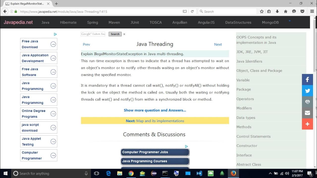 Explain Illegalmonitorstateexception In Java Multi Threading Youtube