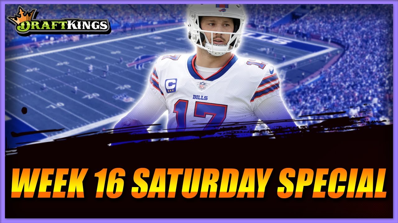 DRAFTKINGS WEEK 16 SATURDAY SPECIAL | NFL DFS PICKS - YouTube