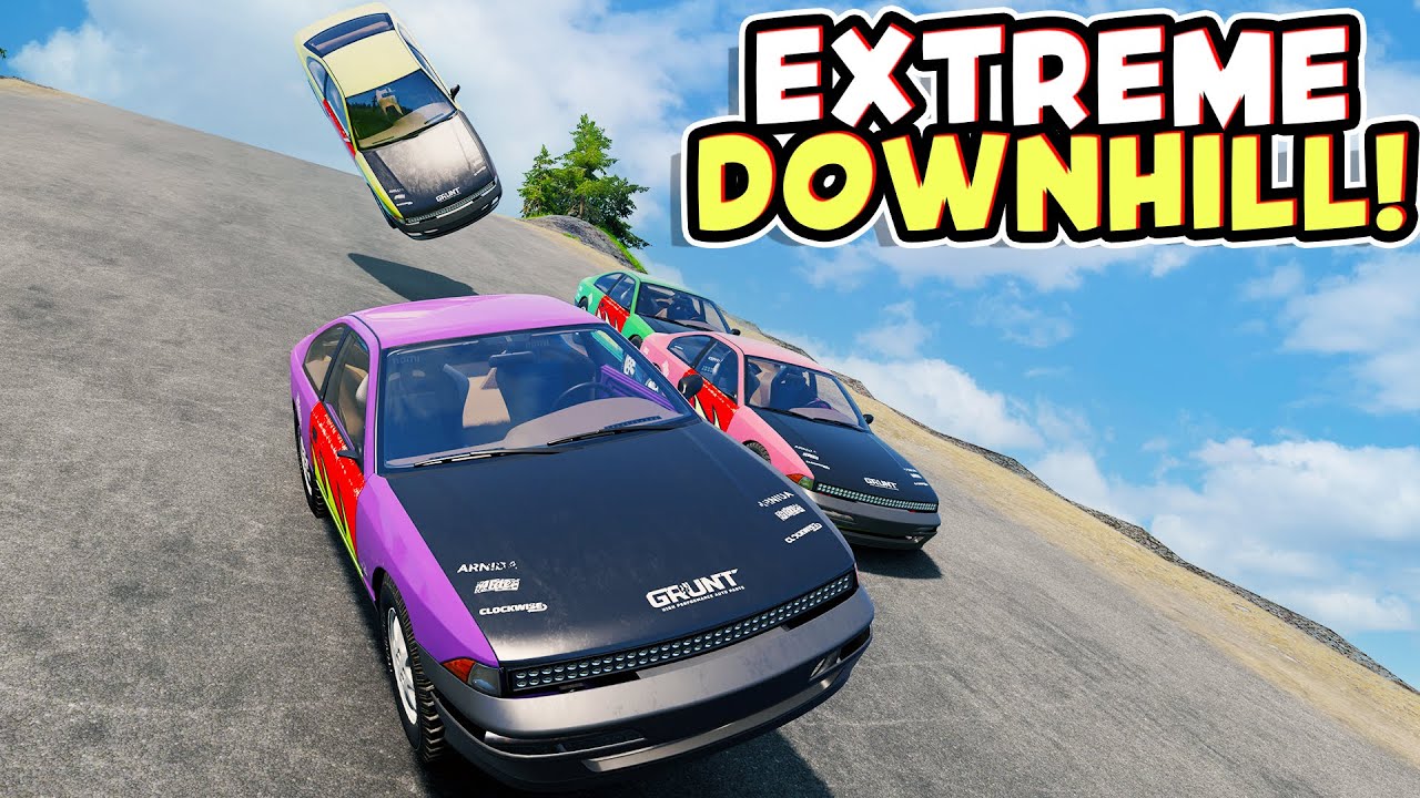AWSEOME & Destructive NEW Downhill Racing Map In BeamNG! - Complete ...