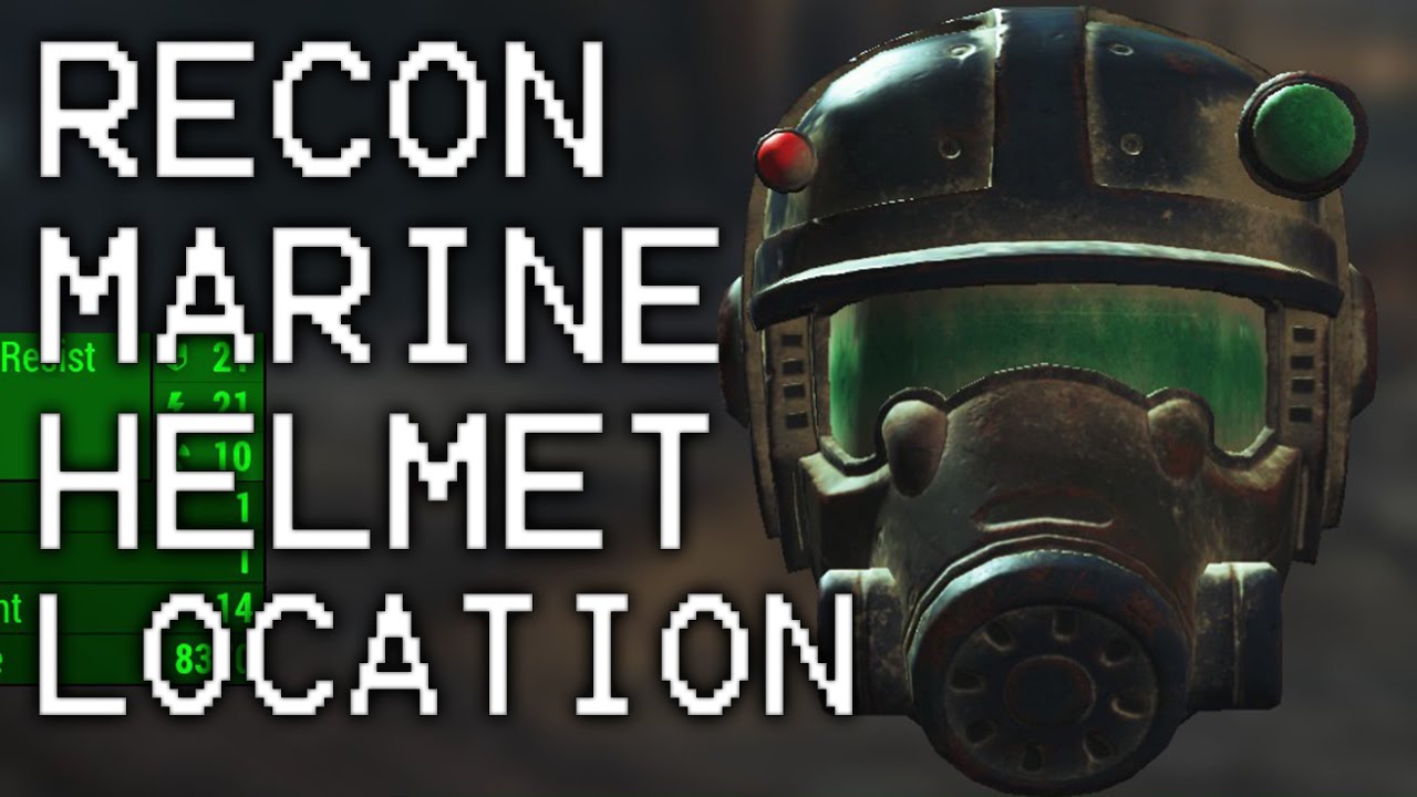 Fallout 4 Far Harbor - Recon Marine Helment - Unique Marine Helmet ...