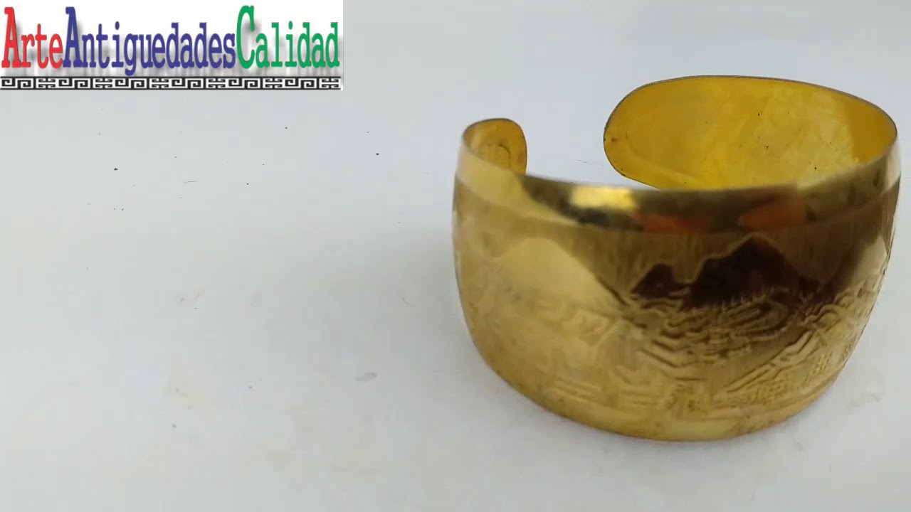 Pulsera, Brazalete Inca , Bañado Con Oro - YouTube